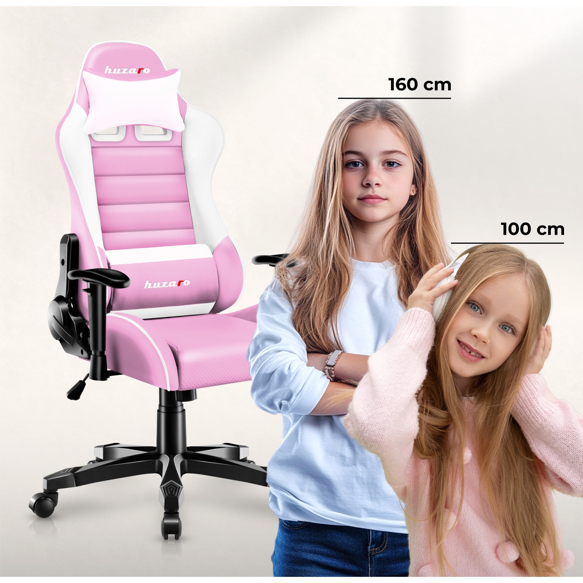 Scaun Gaming pentru copii Huzaro Ranger 6.0, Piele ecologica, Recliner ...