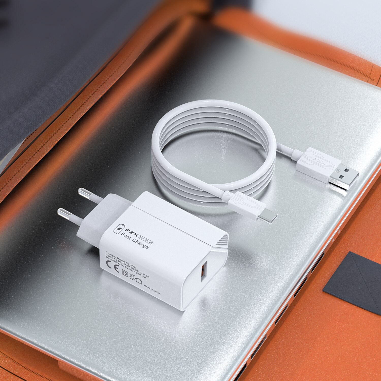 Зарядно устройство PZX, P50, 22.5W, Fast charge, Type C кабел - eMAG.bg