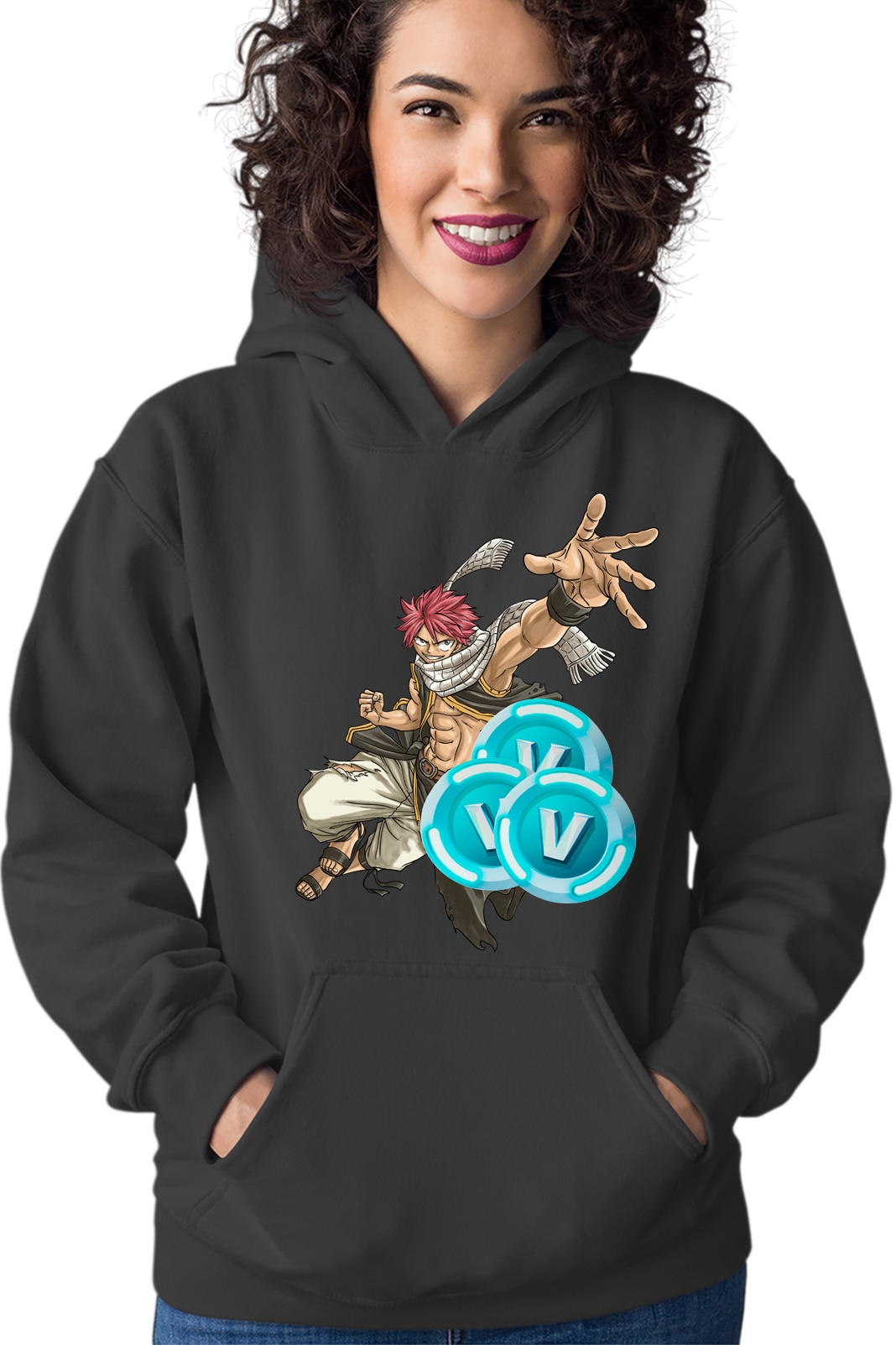 Hanorac dama Fairy Tail Fortnite Animekage Natsu Dragneel - eMAG.ro