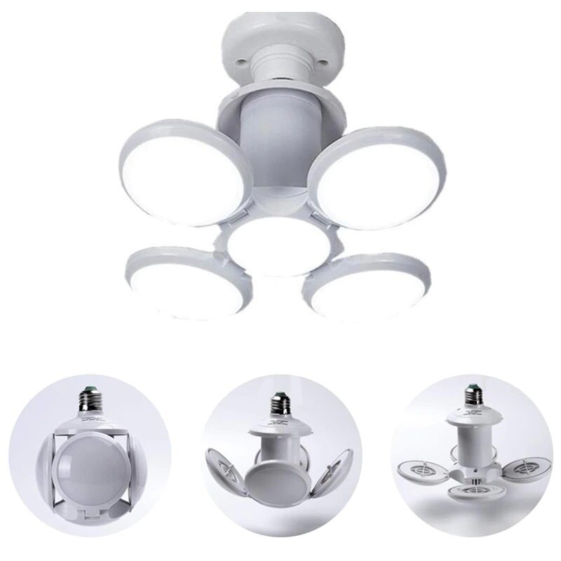 Сгъваема LED крушка, Футболна топка, Стандарт Е27, Мощност 40W ...