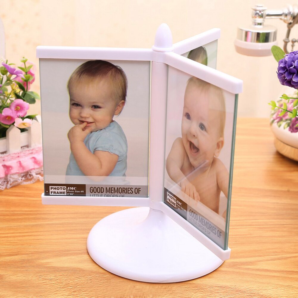 Rama foto rotativa tip meniu, Rhainer, alb, 6 poze 10x15cm - eMAG.ro