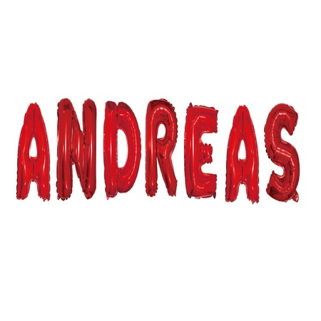 Комплект балони Andreas Name, червени, 40 см - eMAG.bg