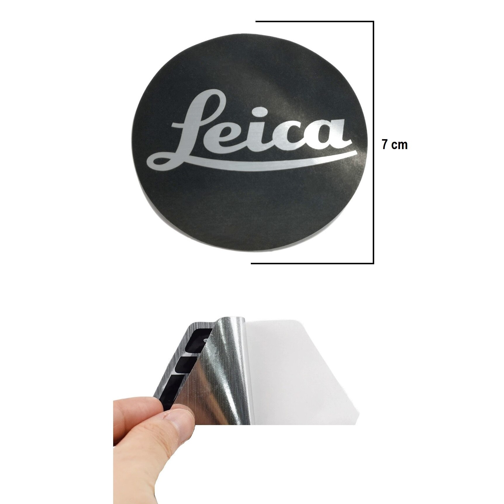 Sticker Leica Metalic, 7cm, pentru lipit pe Auto, Moto, Laptop, Tableta ...