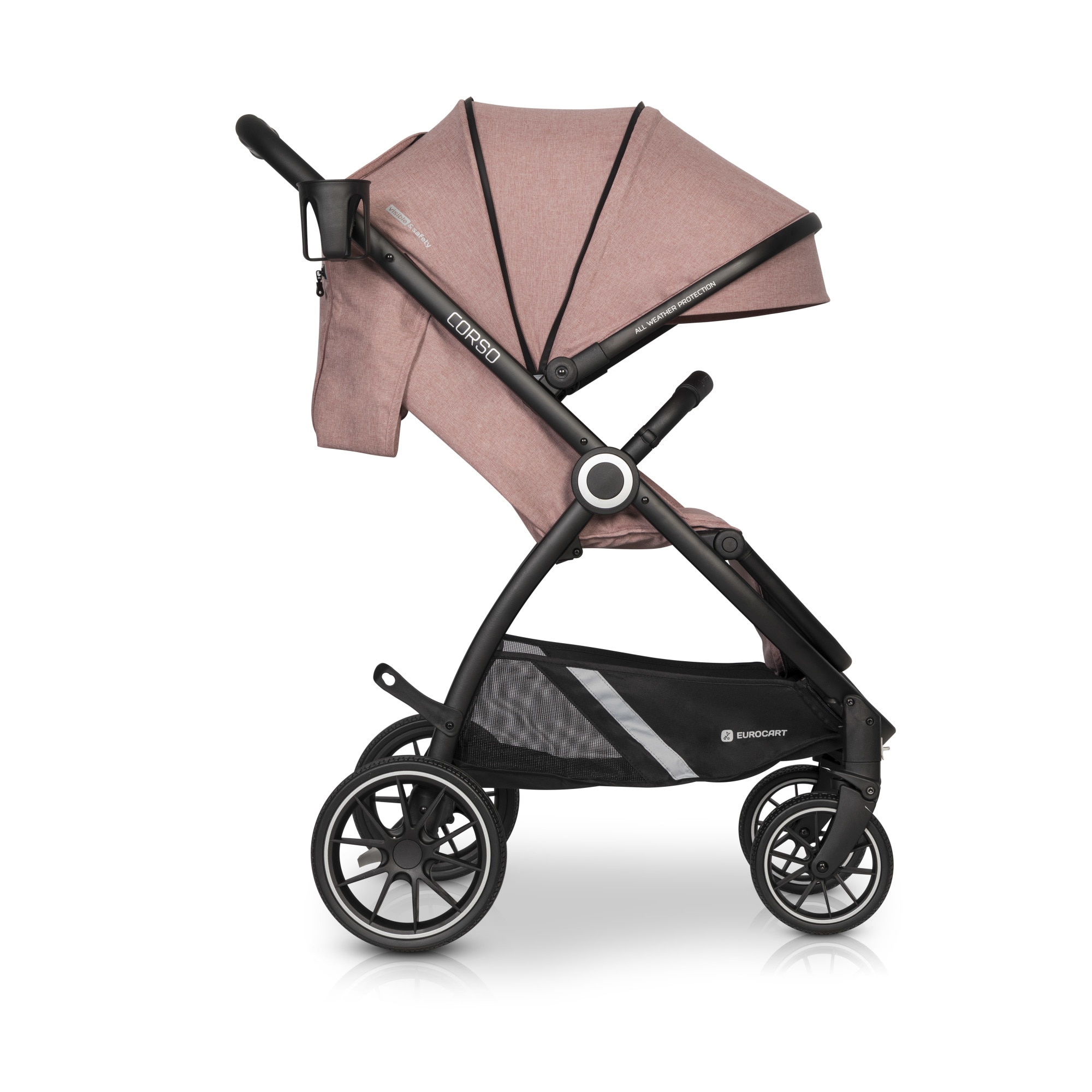 Carucior nou nascut Euro-Cart Corso, cadru de aluminiu, omologat pana ...