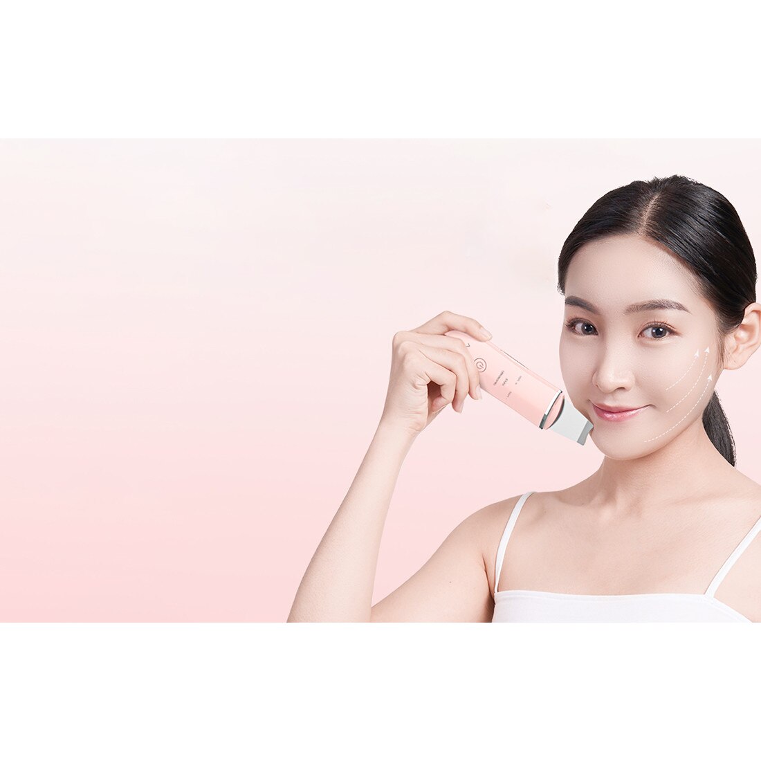 Шпатула ANLAN за лице, Йонизираща, Ултразвукова, Розов - eMAG.bg