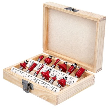 Set Profesional cap freza lemn WellCut WC-RB12, 12 bucati 1/4 - eMAG.ro