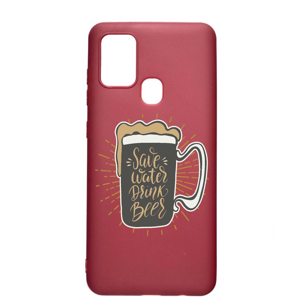 Силиконов калъф Unique за Samsung Galaxy A21s, Save Water, Pomegranate ...