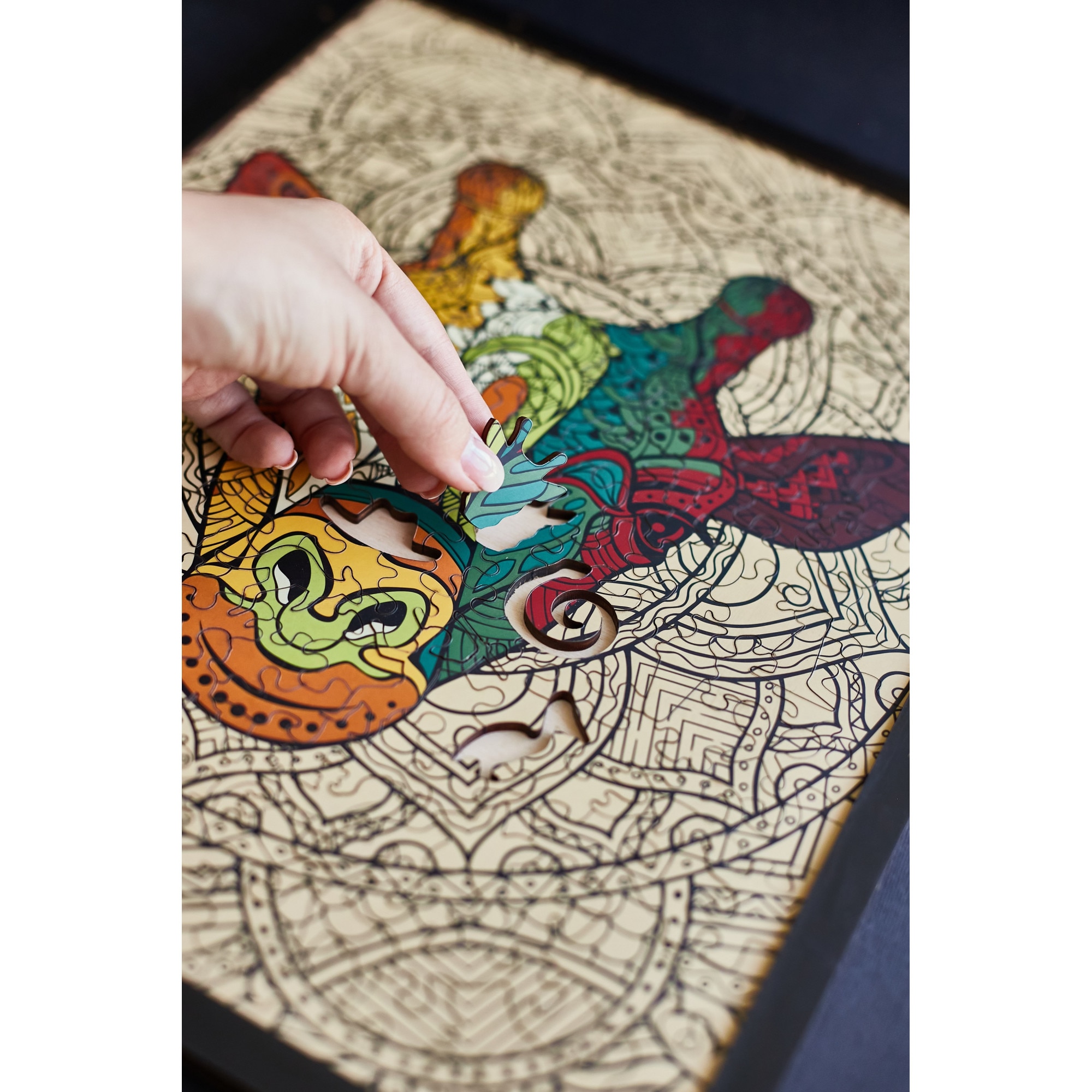 Puzzle din lemn eco Girafa 250 piese, pentru adulti si copii. Puzzle ...