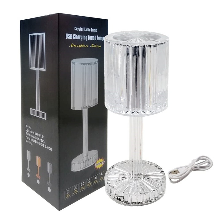Lampa de masa, LED, Transparent - eMAG.ro