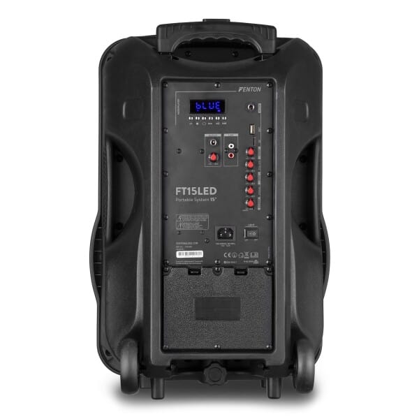 Boxa portabila Fenton FT15LED, 15 inch, microfon wireless, bluetooth ...
