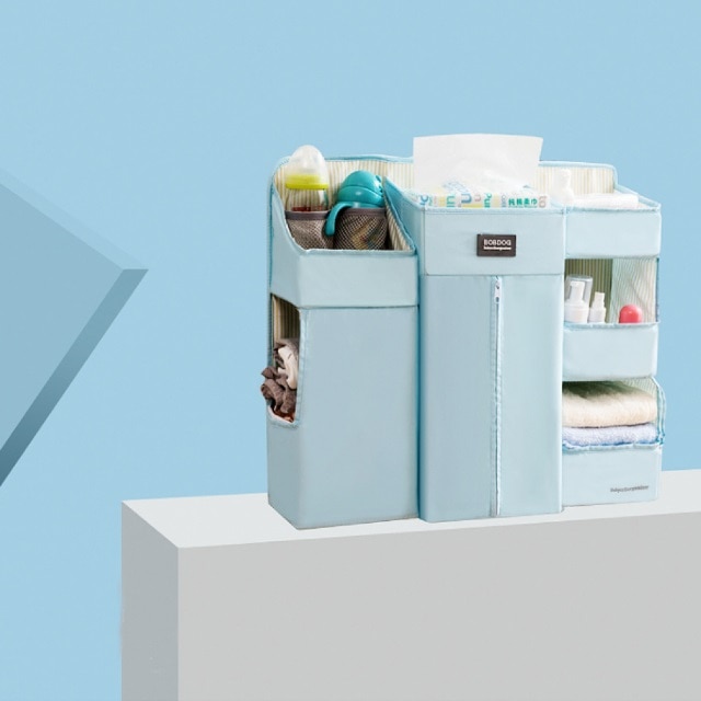 Organizator modular, Empria, pentru patut, 60x15x50 cm, Bleu - eMAG.ro