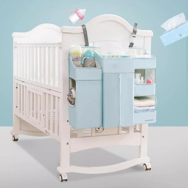 Organizator modular, Empria, pentru patut, 60x15x50 cm, Bleu - eMAG.ro