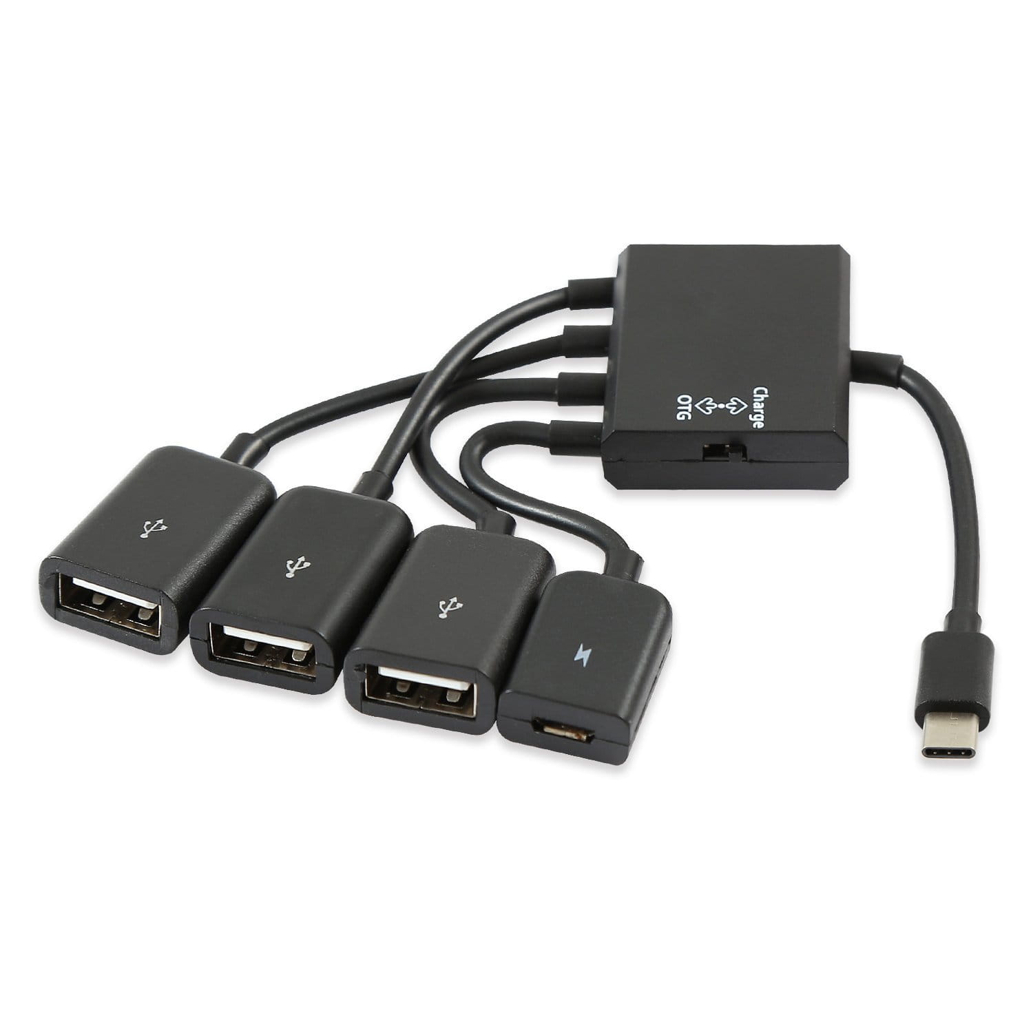 Hub USB-C 3.1 / 3 x USB / 1 x micro USB, Negru - eMAG.ro