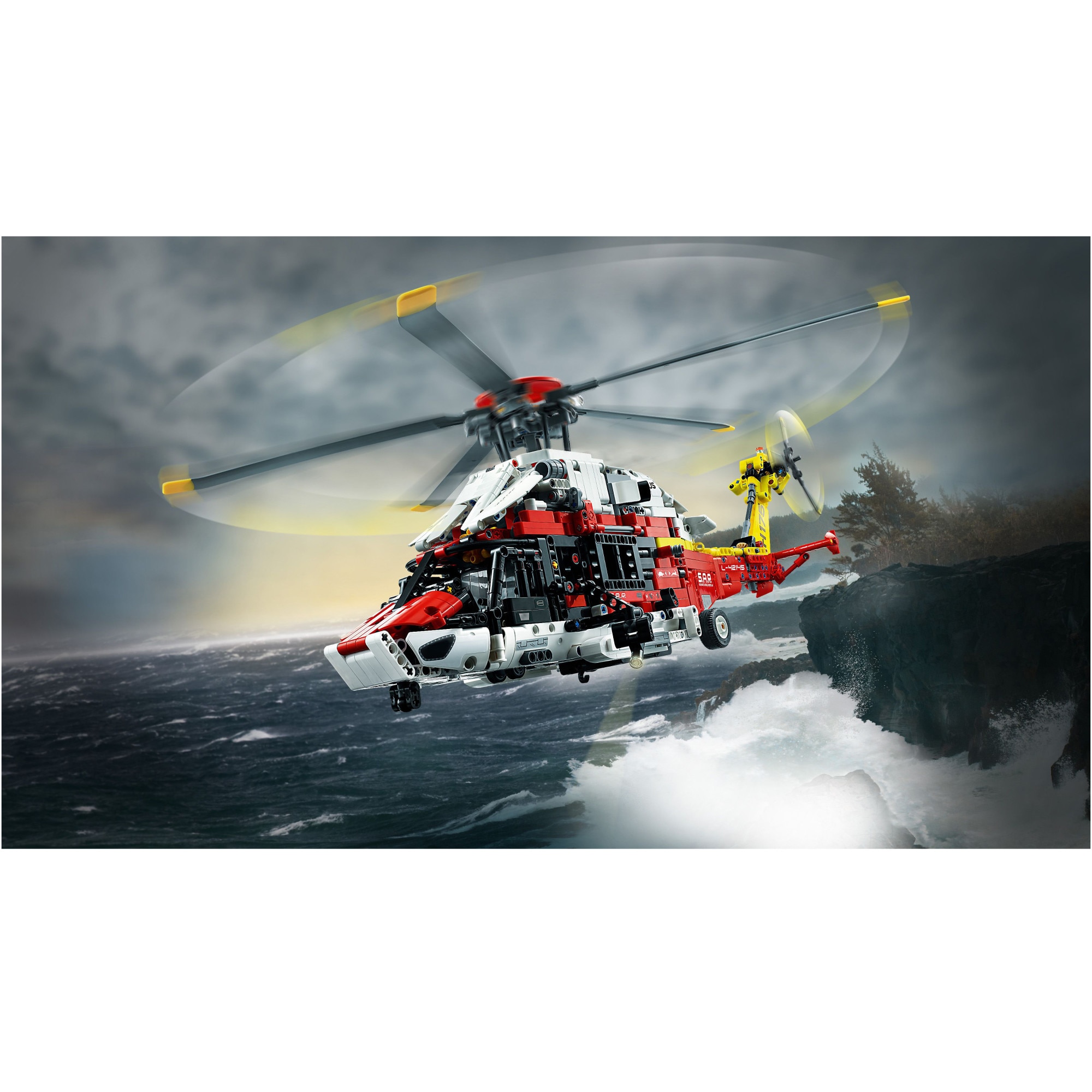 LEGO® Technic - Elicopter de salvare Airbus H175 42145, 2001 piese ...