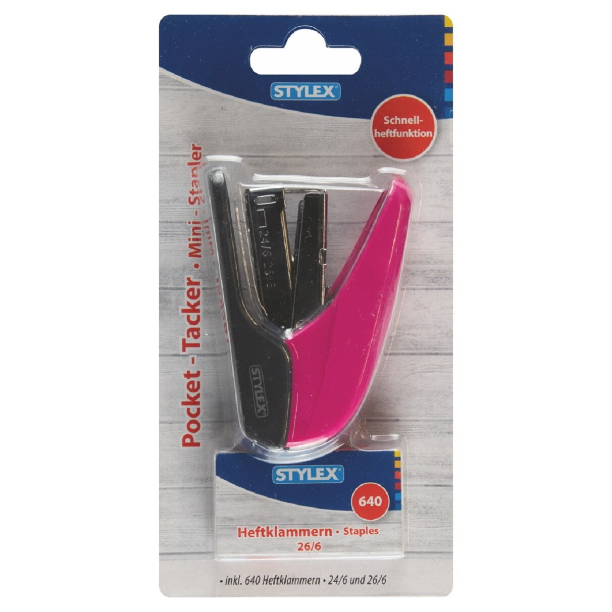 Capsator mini 20 coli Stylex, 640 capse incluse, roz - eMAG.ro