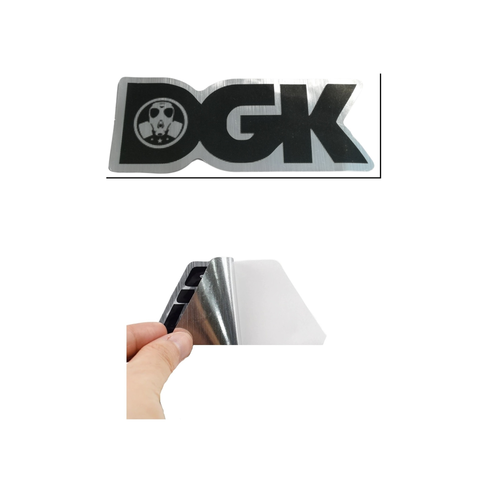 Sticker DGK Metalic, 9cmx4cm, pentru lipit pe Auto, Moto, Laptop ...