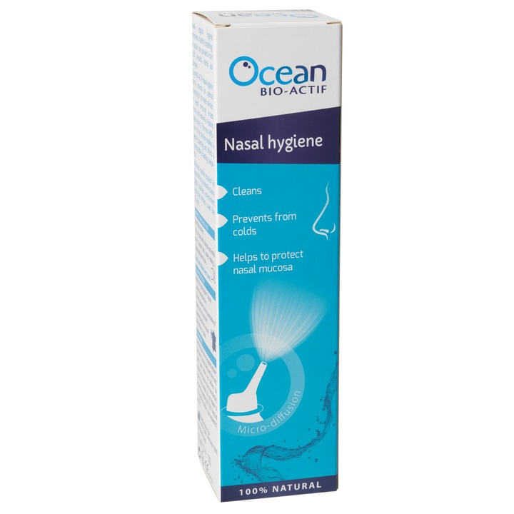 Spray nazal, solutie marina opti-ionica, igiena nazala, Ocean BIO-ACTIF ...