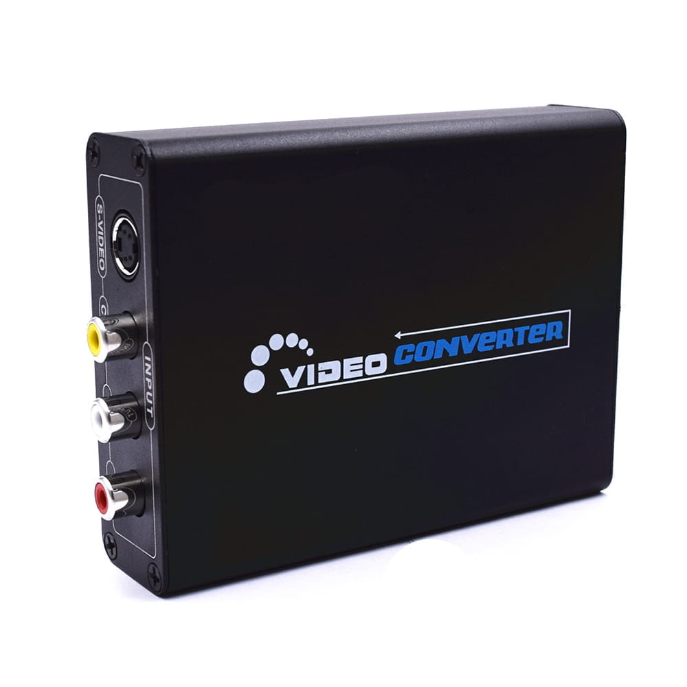 Convertor de la AV / S-Video la HDMI + mufa audio de 3,5 mm, Negru ...