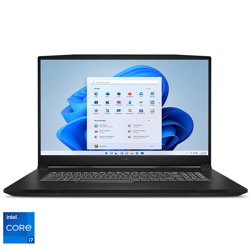 MSI WF76 11UJ-612RO Laptop, Intel Core i7-11800H processzorral, 17,3 ...