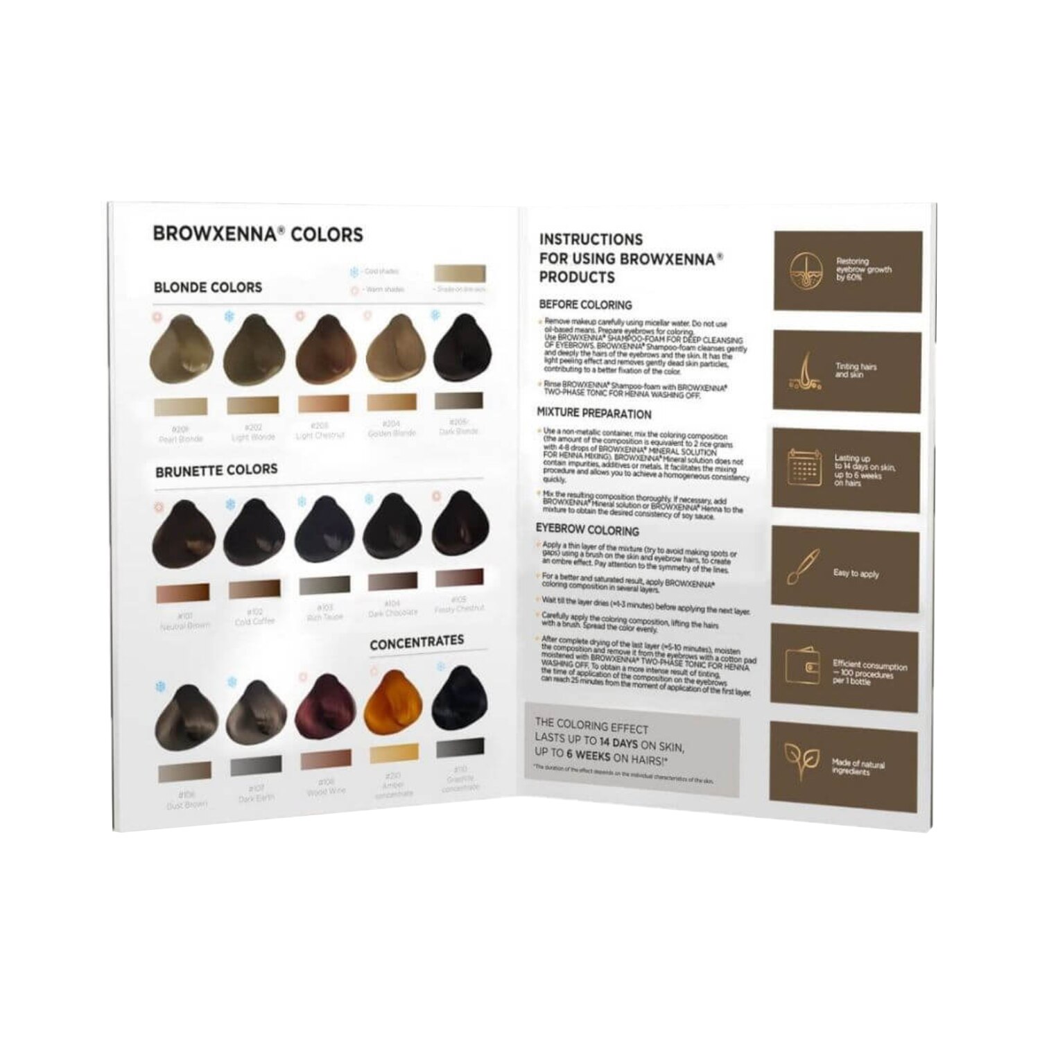 Sablon BrowXenna, New Color Palette Henna, Stilizare sprancene - eMAG.ro