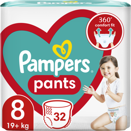 Scutece-chilotel Pampers Pants Jumbo Pack, Marimea 8, 19+ kg, 32 buc ...