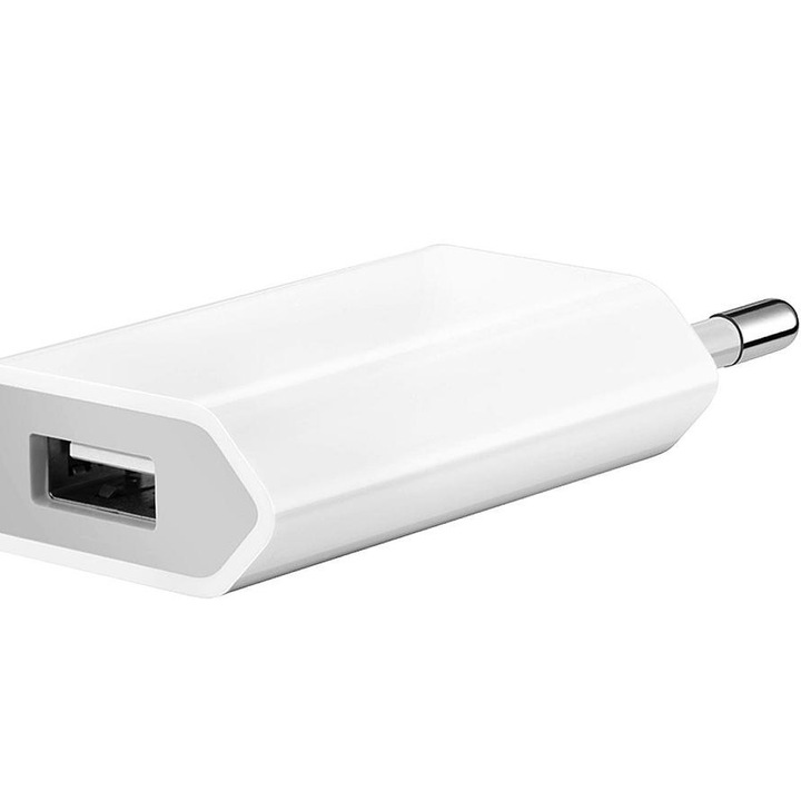 Adaptor, Apple, A1400 USB, 5W, Pentru iPhone/iPod/iPad, Alb - eMAG.ro