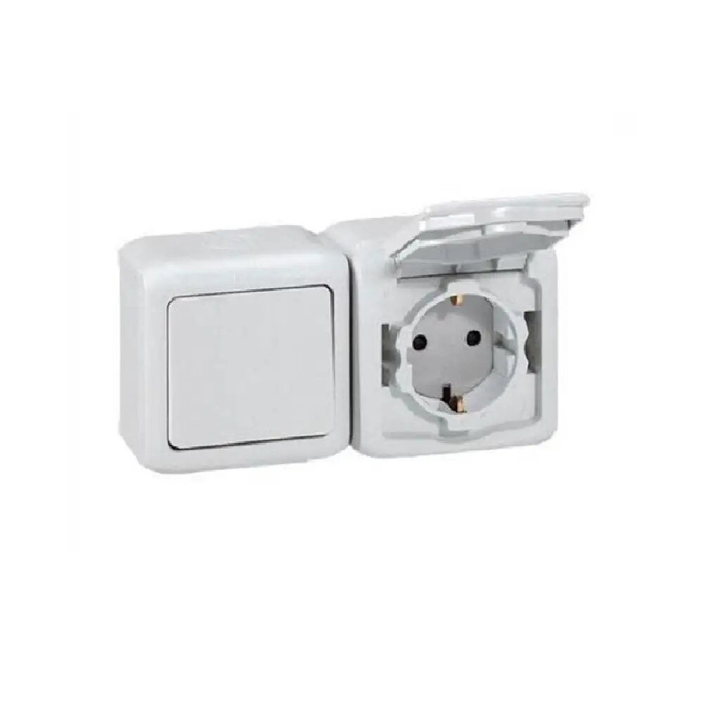 Priza dubla, Legrand, Plastic, cu capac, Forix, IP44, Alb - eMAG.ro