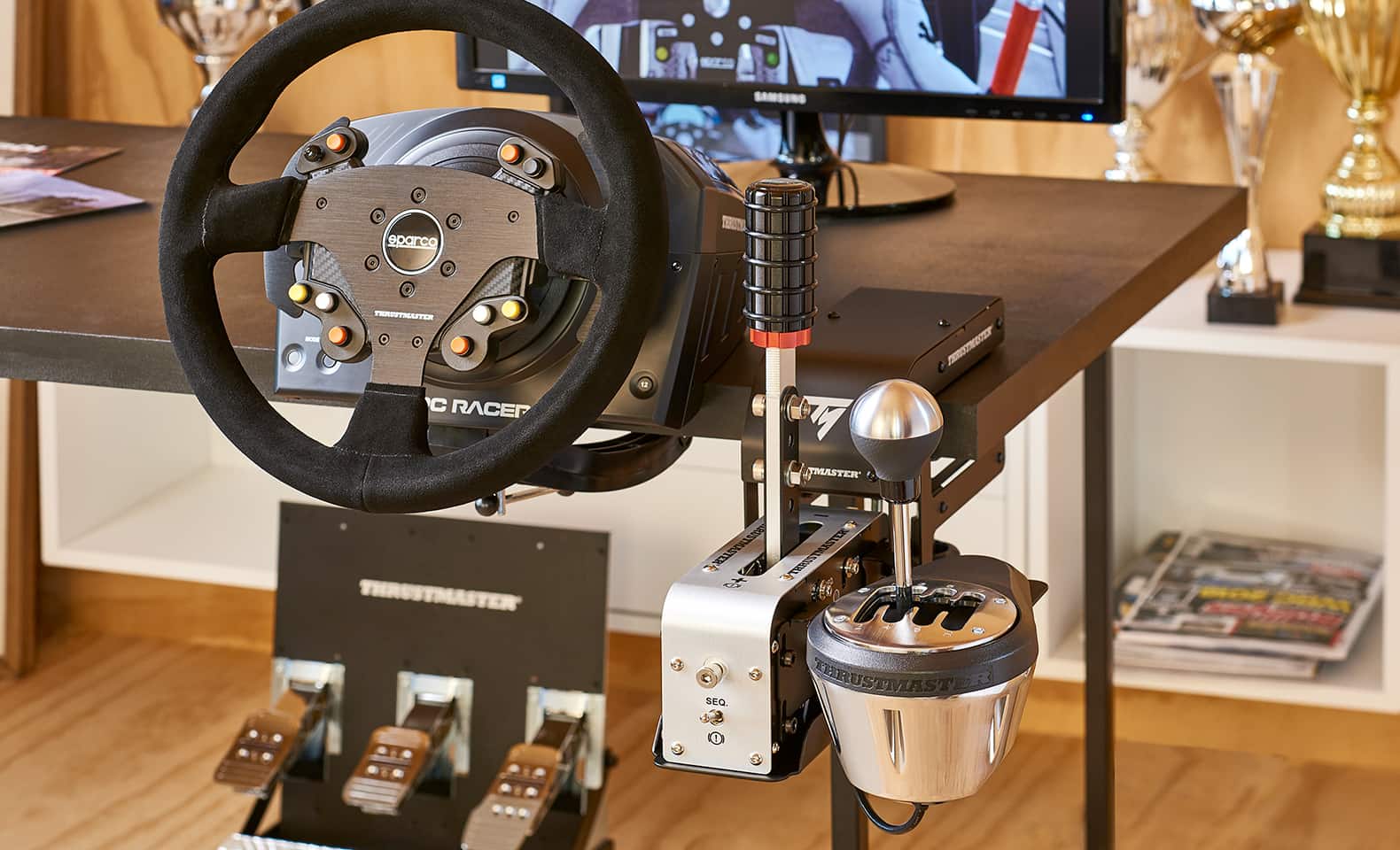 Kit montaj birou pentru Thrustmaster TSS Handbrake Sparco Mod si TH8A ...