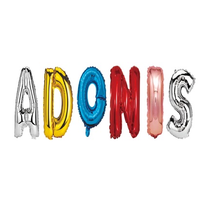 Комплект балони с име Adonis, многоцветни, 40 см - eMAG.bg