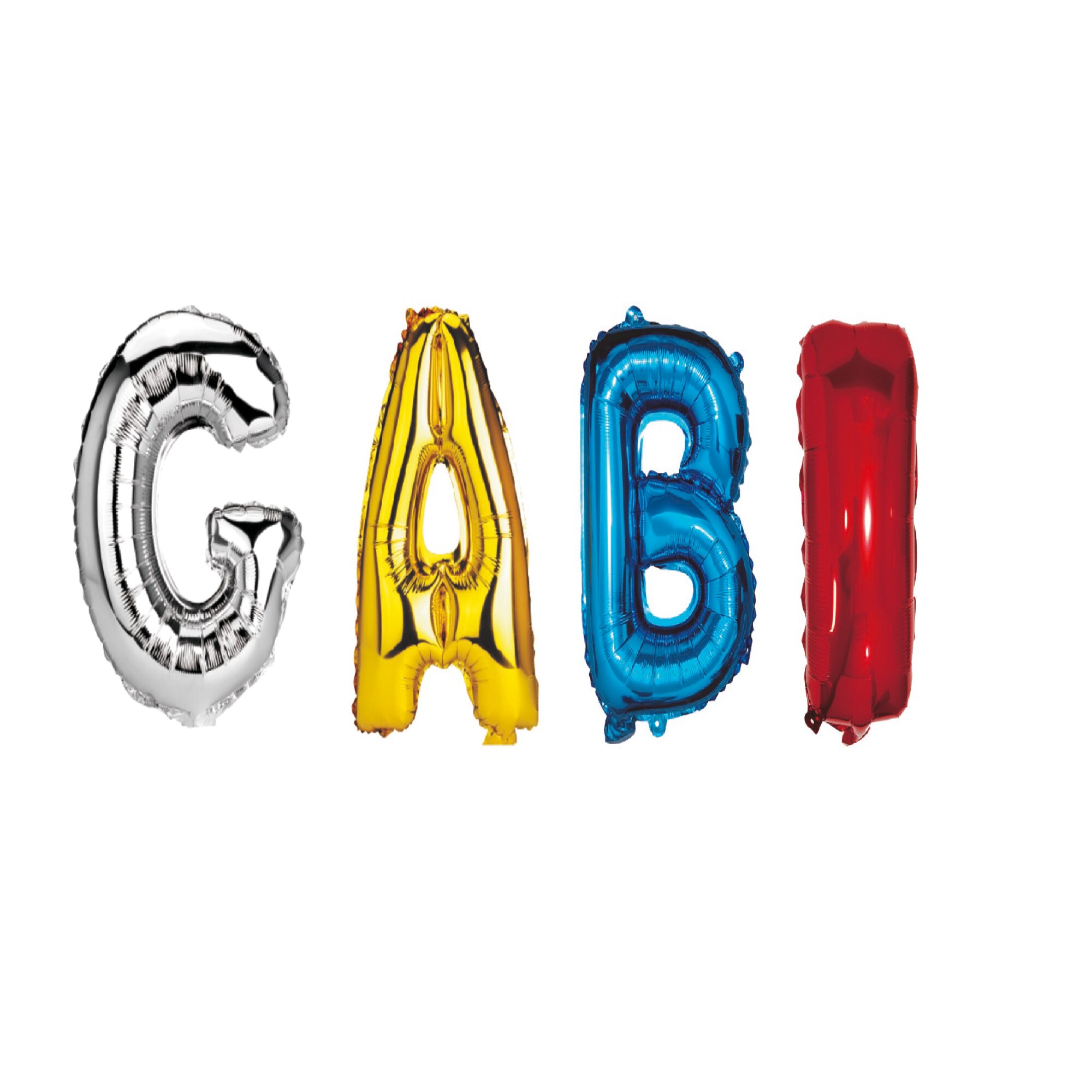 Комплект балони Gabi Name, многоцветни, 40 см - eMAG.bg