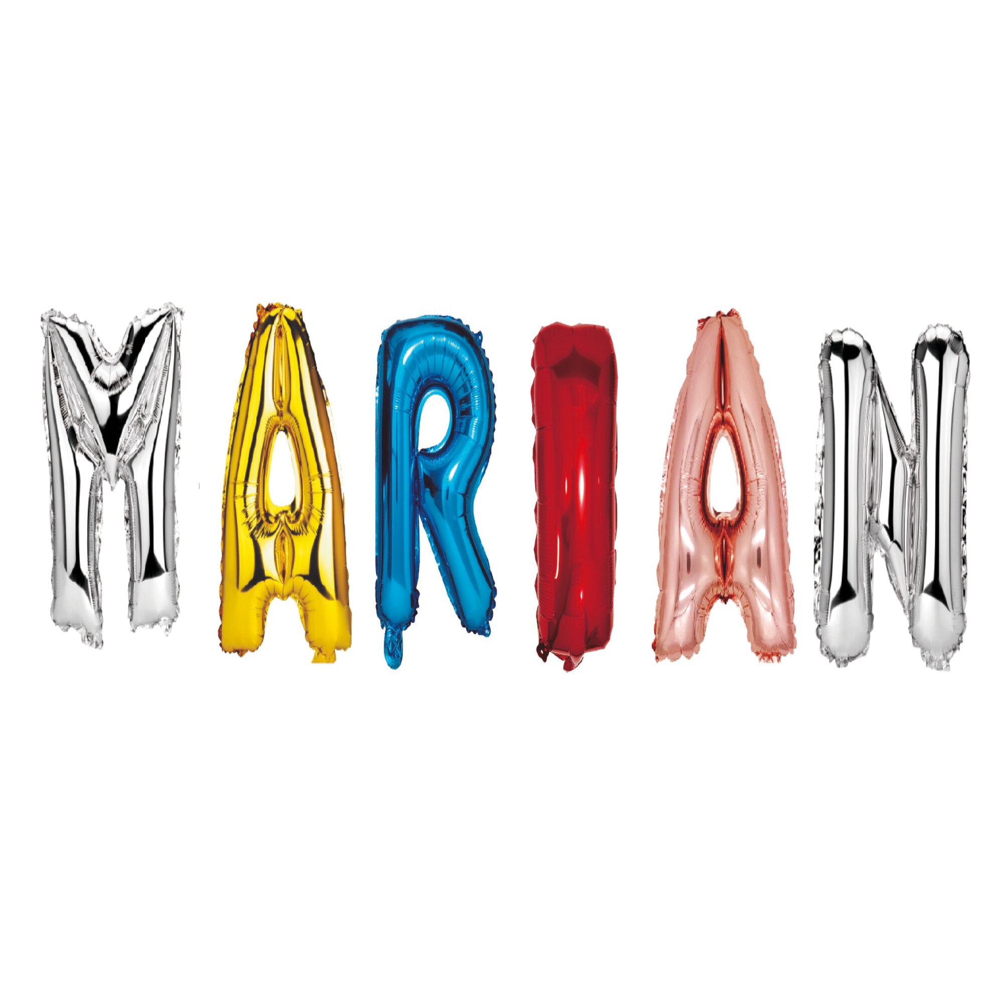 Комплект балони Marian Name, многоцветни, 40 см - eMAG.bg