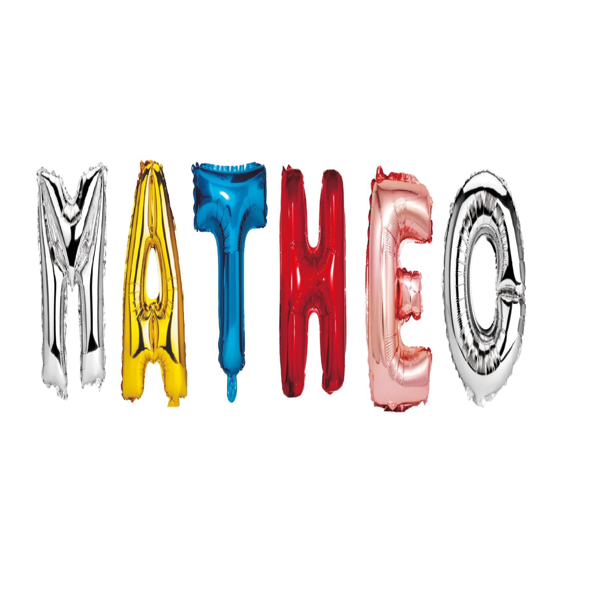 Комплект балон Matheo Name, многоцветен, 40 см - eMAG.bg