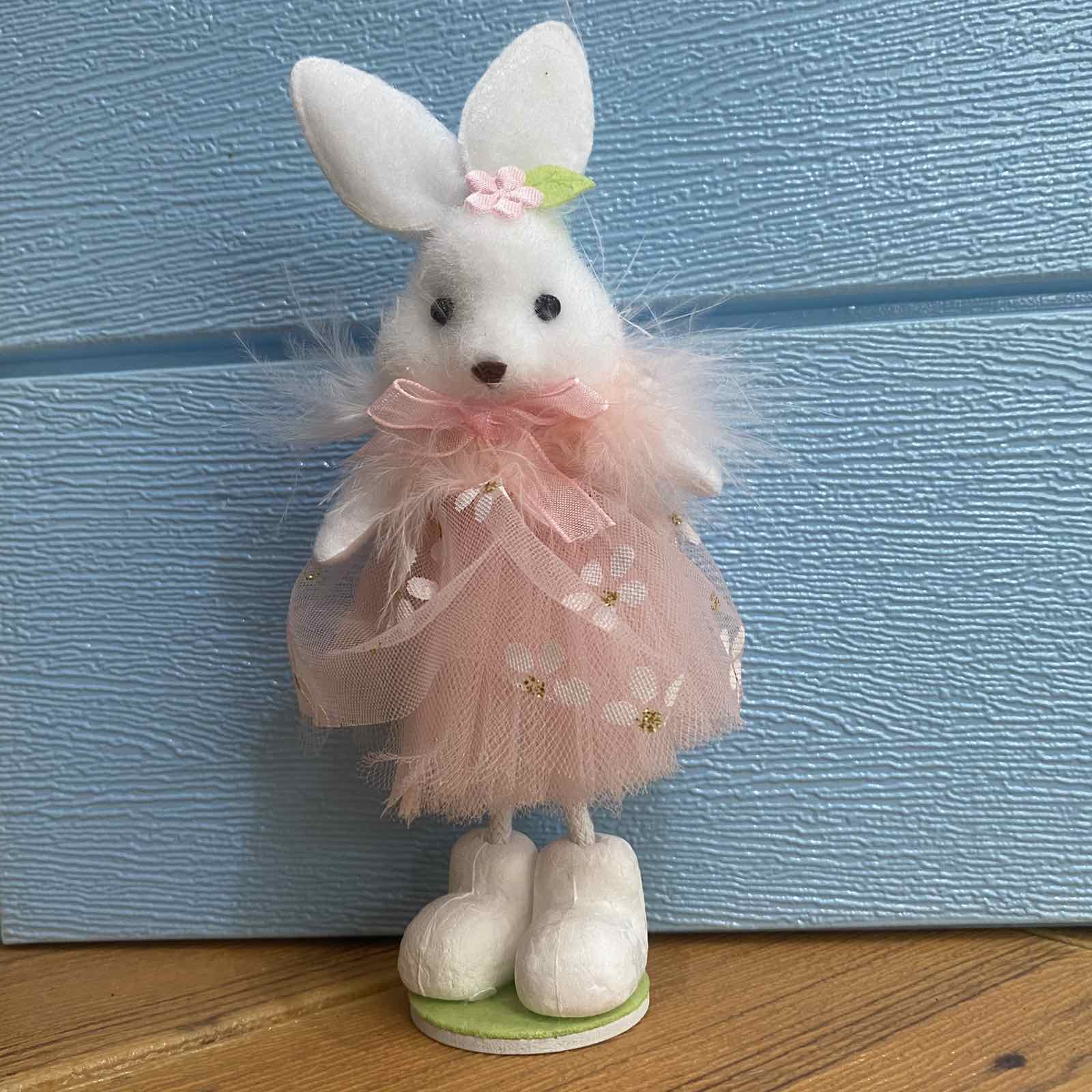 Iepuras decorativ Paste, Pasla, 16 cm, Roz - eMAG.ro