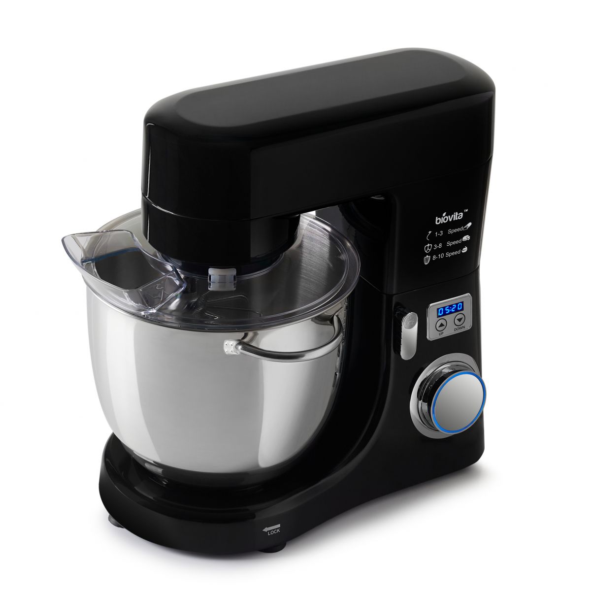 Mixer cu Bol de 10L din Inox, 1800W, Carcasa din Aluminiu, 10 Viteze ...