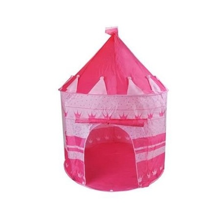 Cort in forma de castel pentru printese, cu usa si doua ferestre, Roz ...