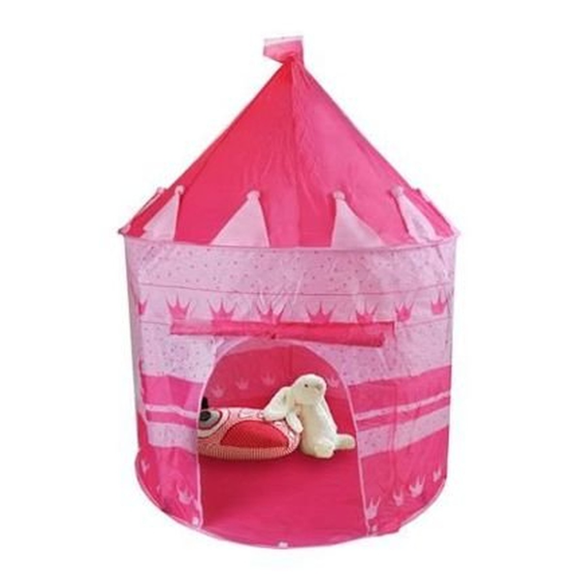 Cort in forma de castel pentru printese, cu usa si doua ferestre, Roz ...