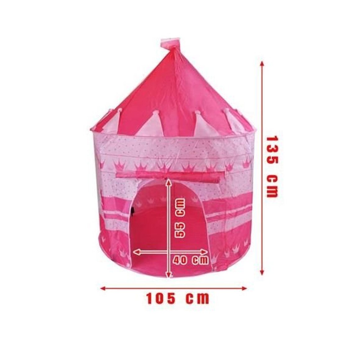 Cort in forma de castel pentru printese, cu usa si doua ferestre, Roz ...
