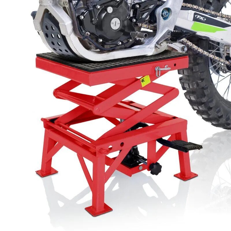 Stander moto cu cric hidraulic, Cross XL, Rosu - eMAG.ro