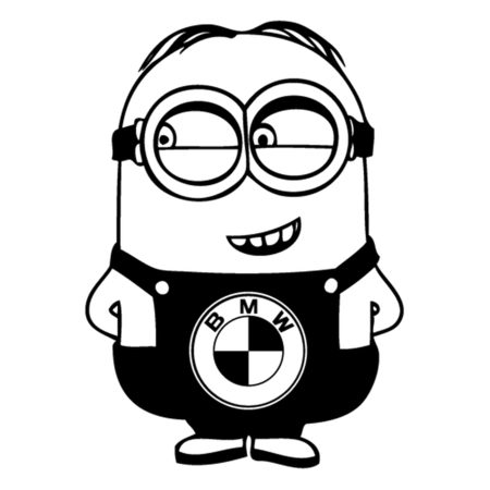 Sticker auto Bmw Minion, 25 cm, Oracal - eMAG.ro