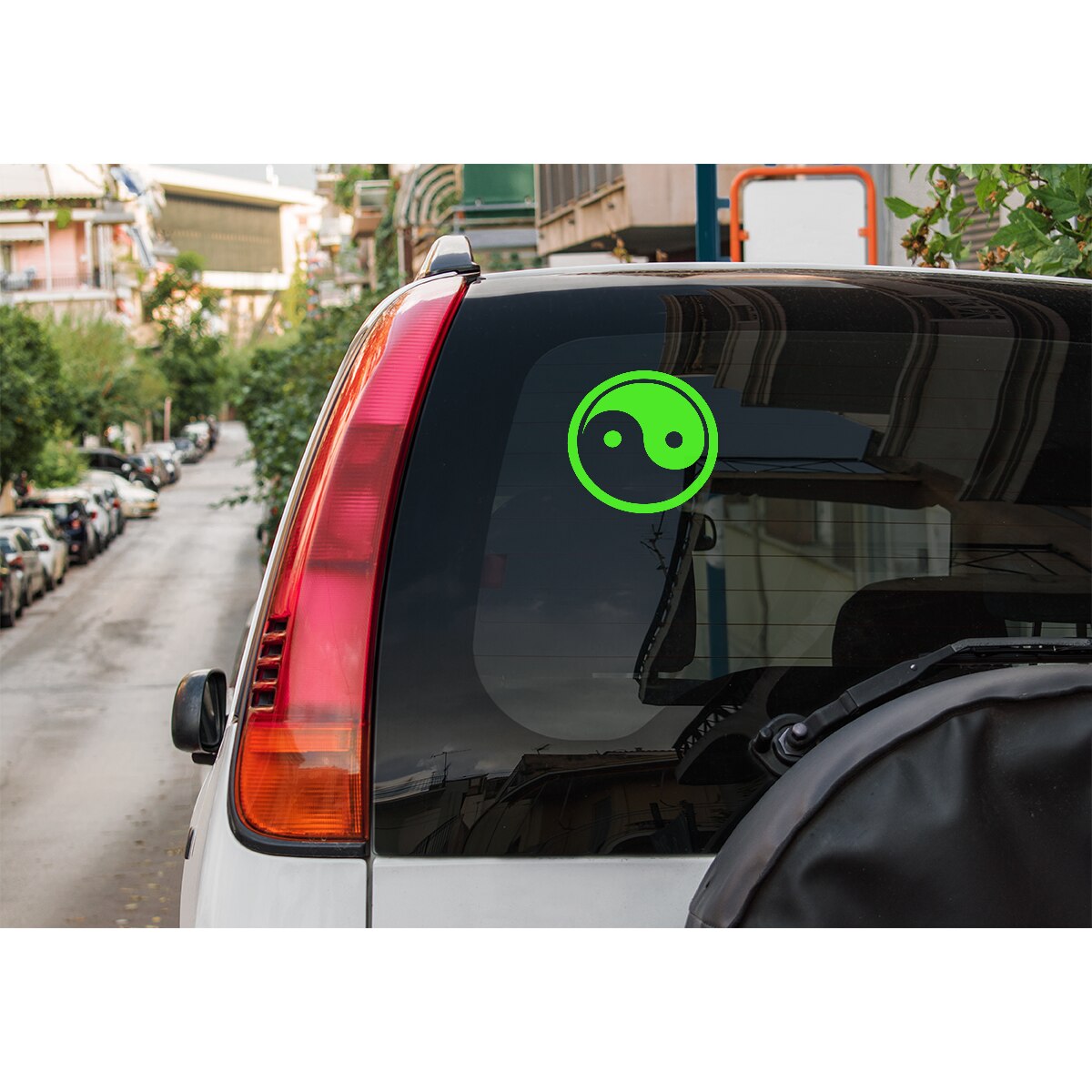 Sticker auto ''Ying yang'', 16x16 cm, Verde - eMAG.ro