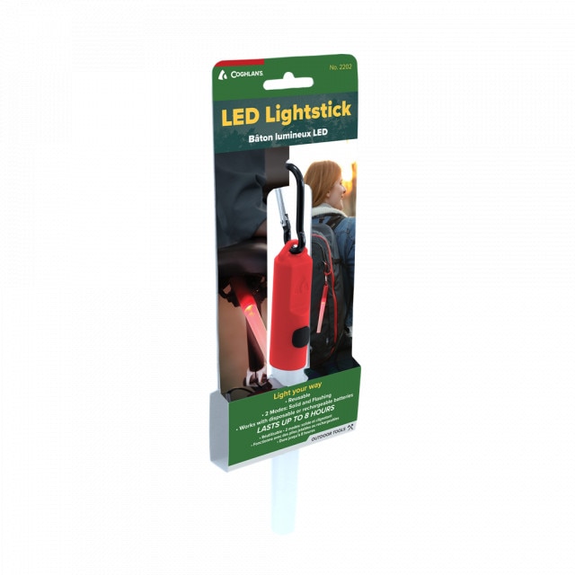 Bat luminos cu LED Coghlans Lightstick rosu - eMAG.ro