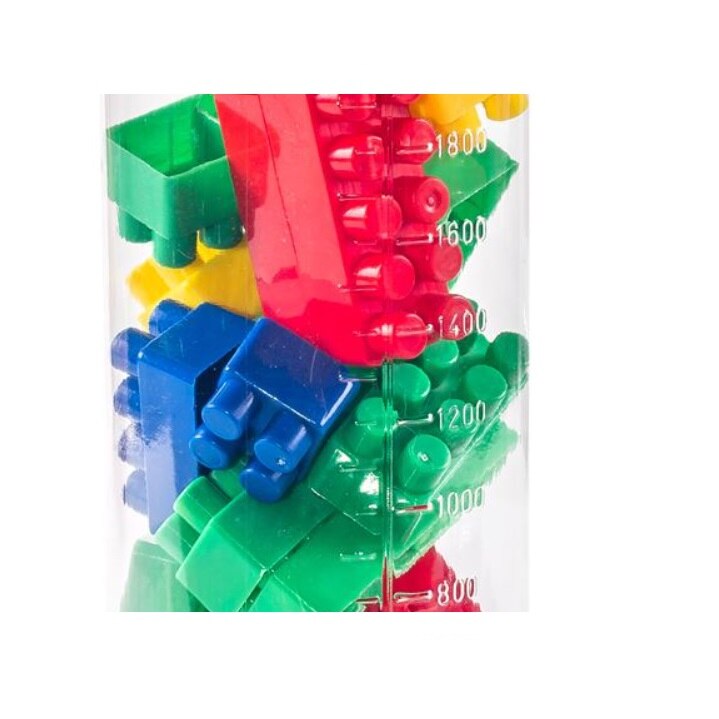 Set cuburi de construit pentru copii cu recipient biberon de depozitare ...