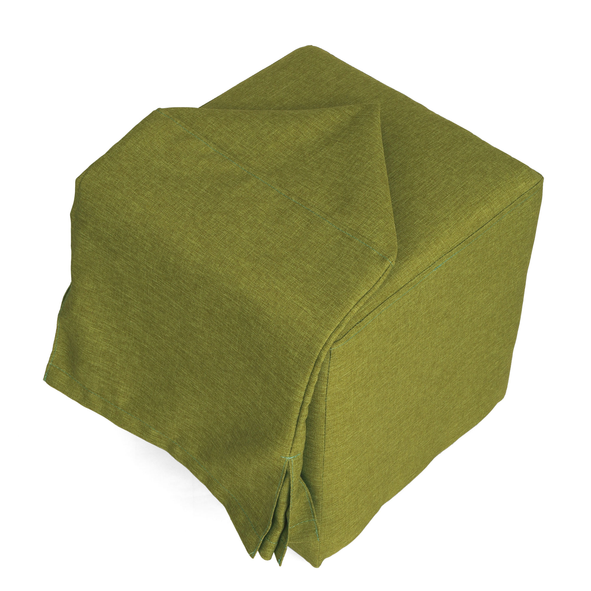 Taburet cu husa Cube H - stofa verde S22 - eMAG.ro