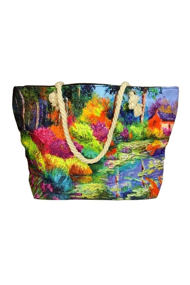 Geanta casual de vara, Dacali, vernil/mov - eMAG.ro