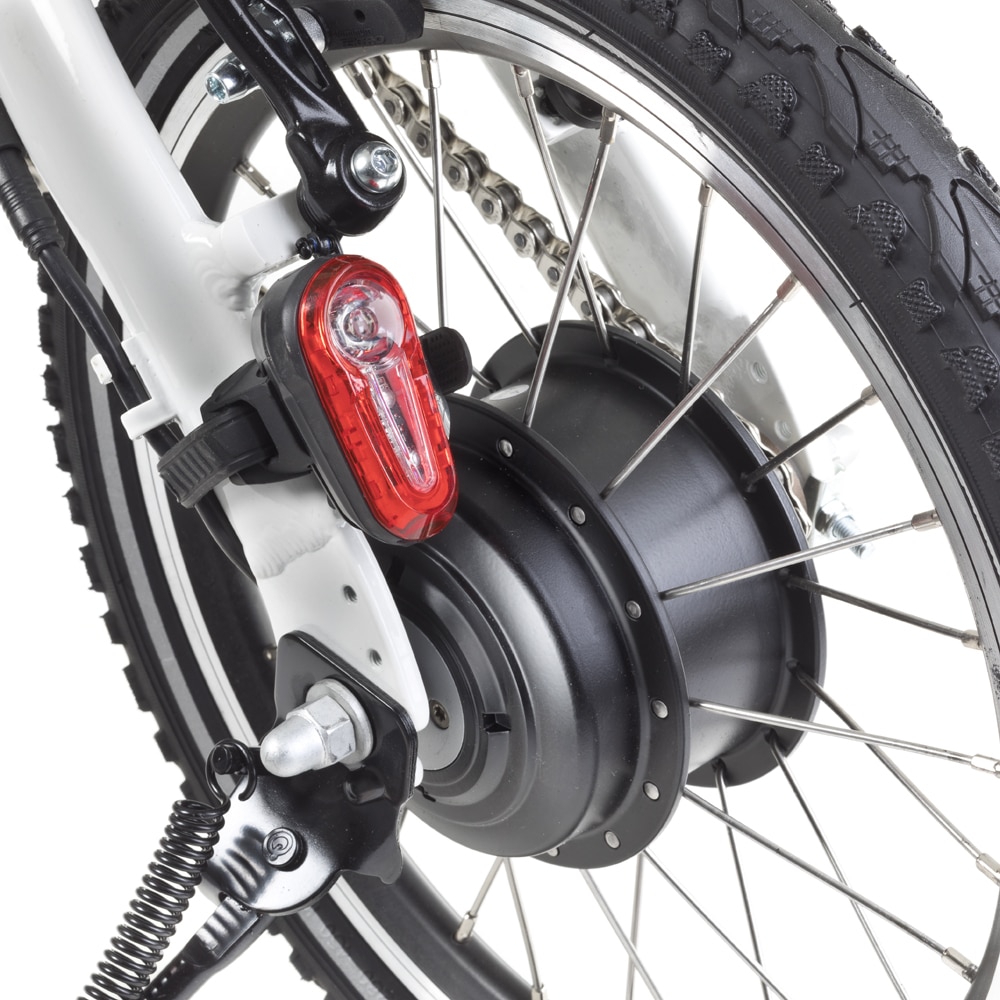 Bicicleta electrica pliabila Devron 16201, 16 inch, alb - eMAG.ro