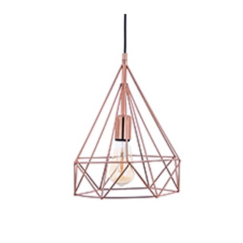 Pendul Decorativ, Culoare Cupru, metal si sticla, 1 bec E27, 60W - eMAG.ro