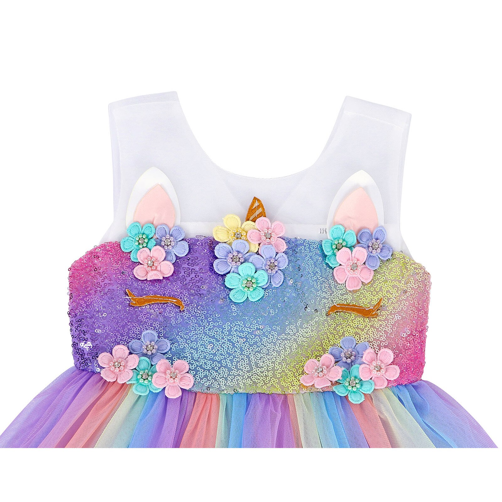Rochie Unicorn, cinci accesorii, AmzBarley, Bumbac, 11-12 ani, 146-152 ...