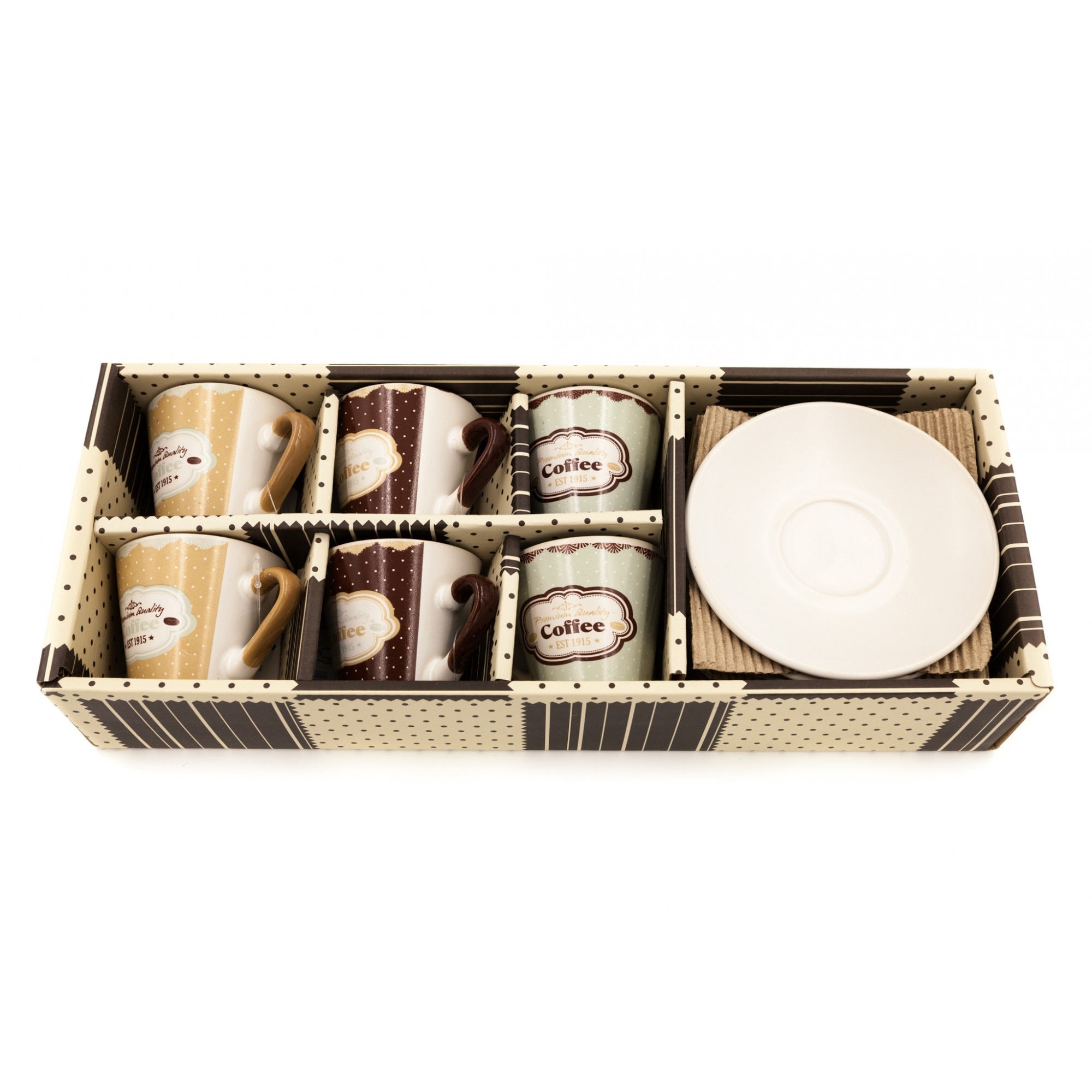 Set cesti cafea Premium, Crem, 33x13 cm - eMAG.ro