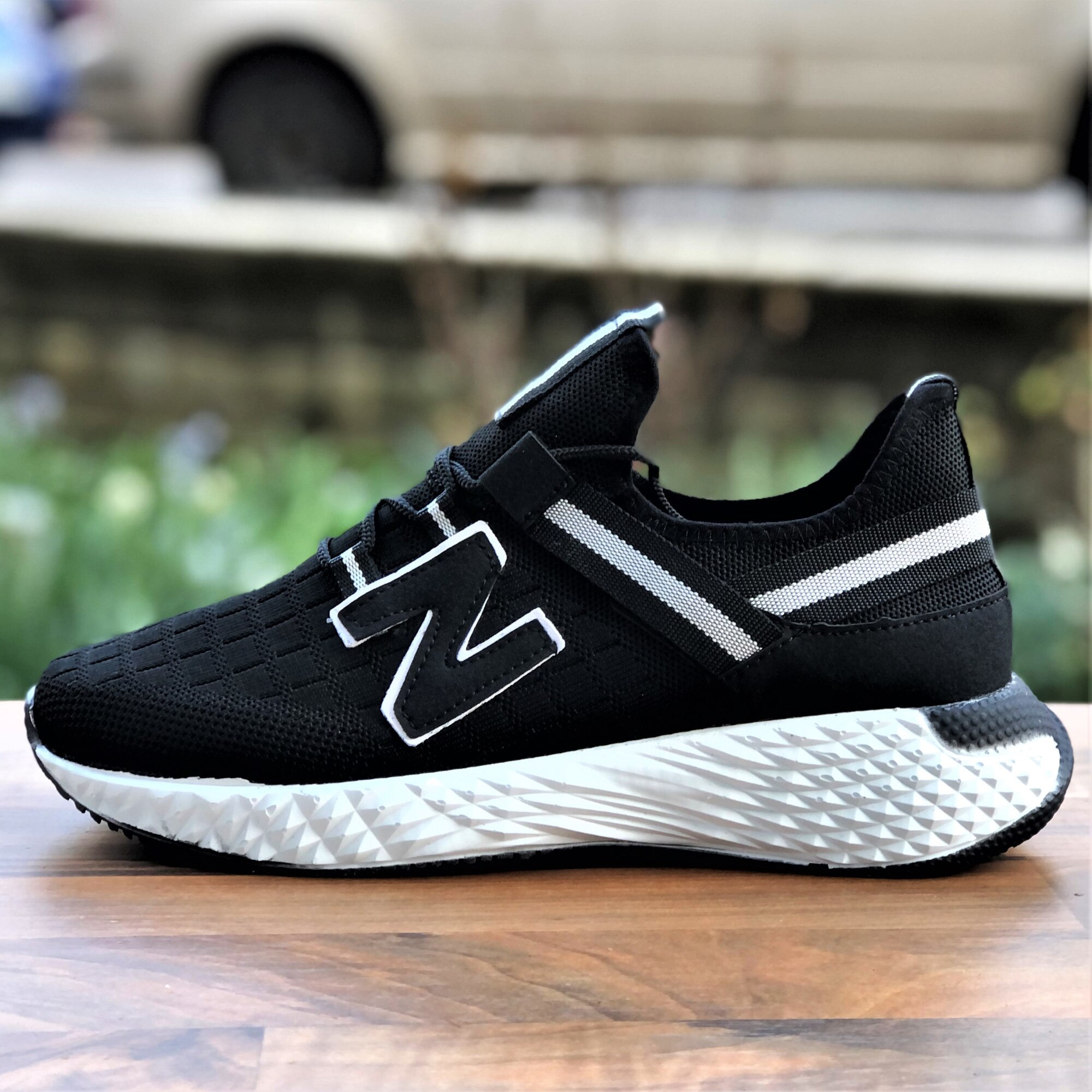 Adidasi pentru barbati S395, Freeland, Textil, Alb/Negru, 44 - eMAG.ro