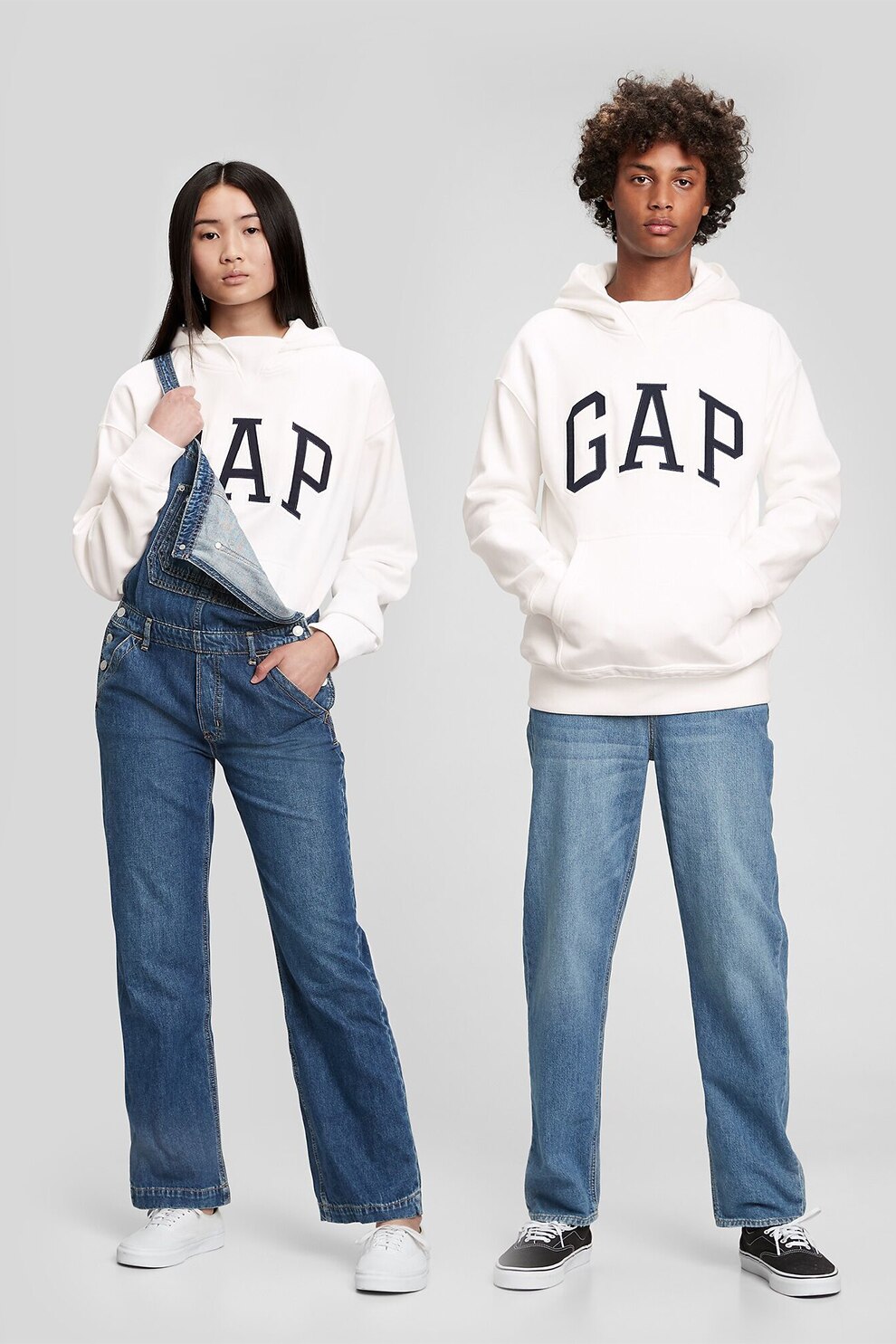 GAP, Худи с лого, Бял, 130 CM - eMAG.bg